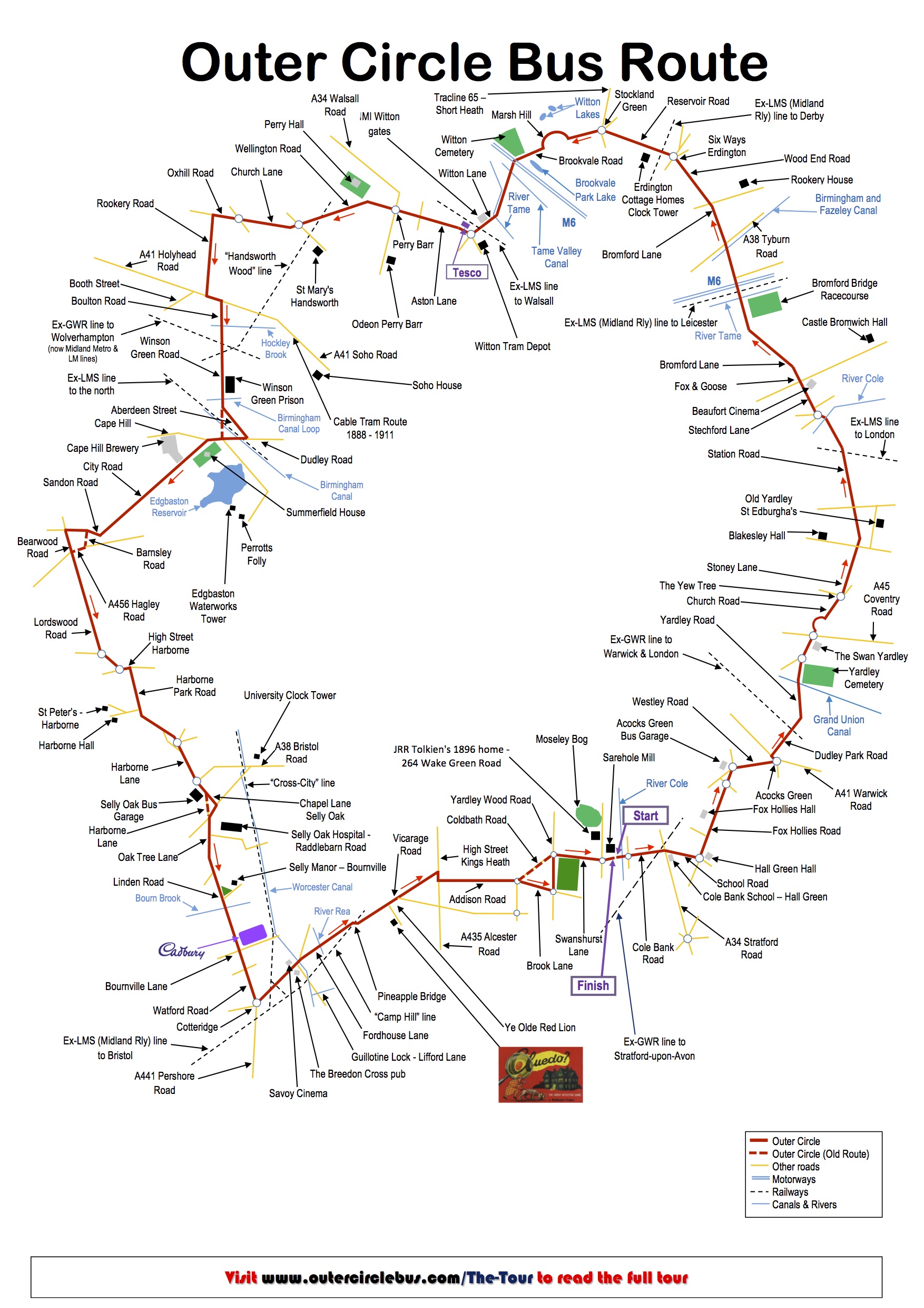 Outer Circle Map | Outer Circle Bus – Birmingham Heritage Talks